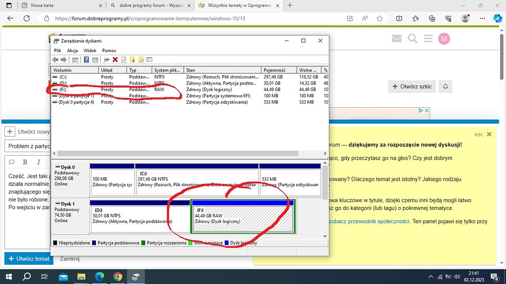 Problem z partycją dysku - Windows 10 - dobreprogramy - forum