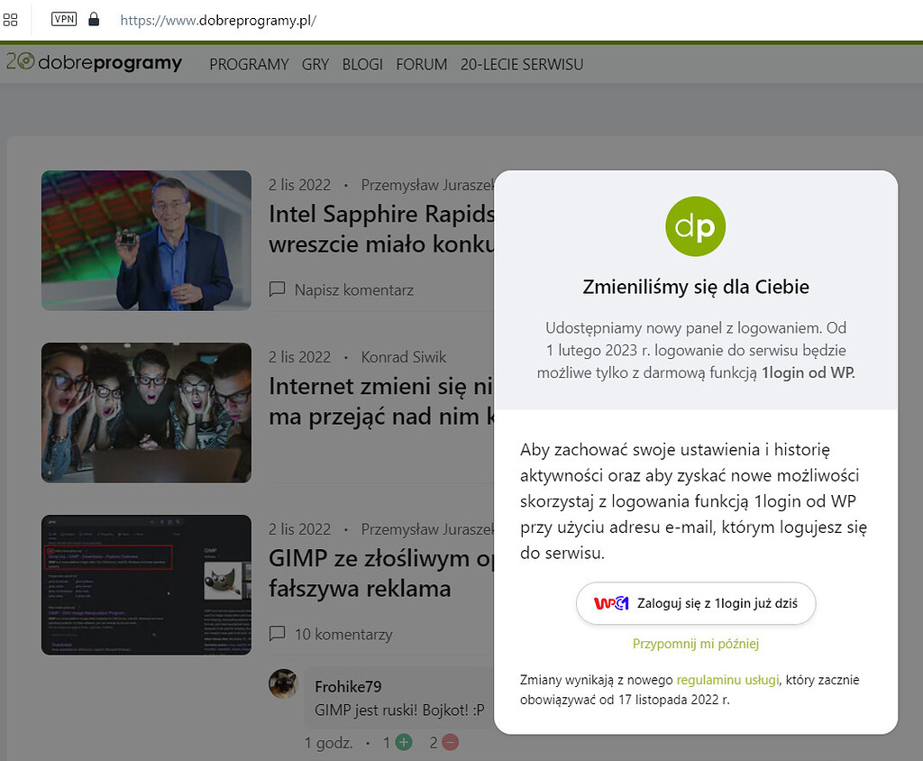 Kuffa, no (czyli 1login od WP) - O portalu - dobreprogramy - forum
