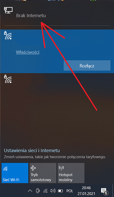 Ikona sieci LAN brak internetu - Windows 10 - dobreprogramy - forum